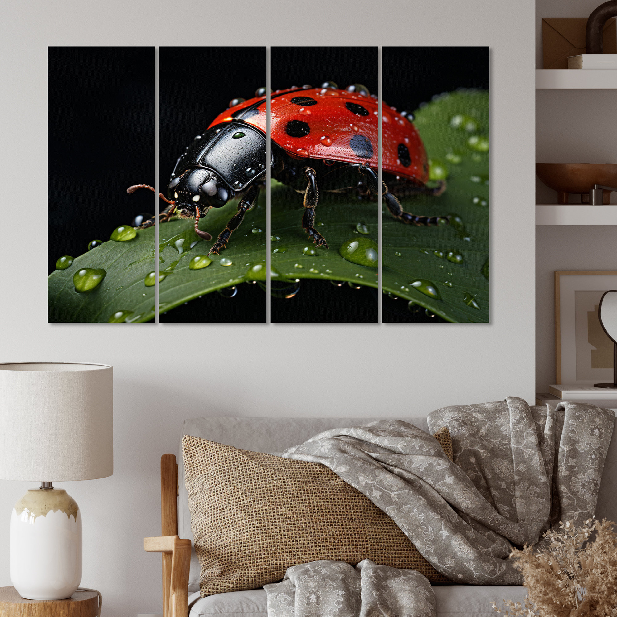 Ebern Designs Red Ladybug Portrait I - Animals Wall Art Living Room - 4 ...