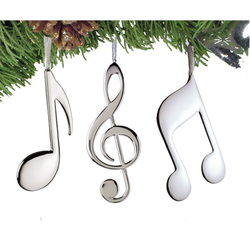 The Holiday Aisle® 3 Piece Asst. Music Note Hanging Figurine Ornament ...
