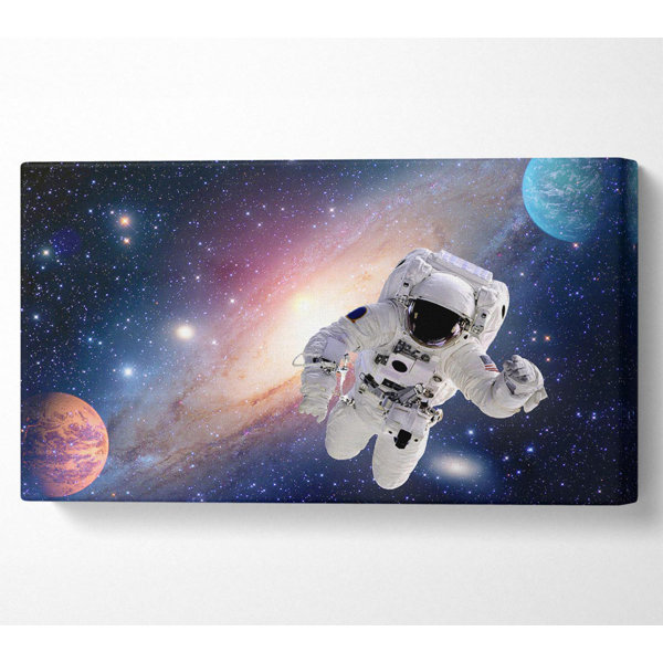 Ebern Designs Spaceman In The Galaxy - Wrapped Canvas Art Prints ...
