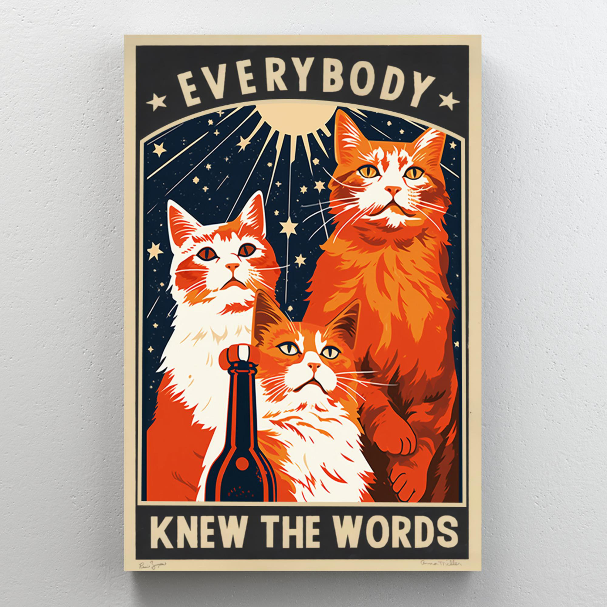 Trinx Cat Everybody Knew The Words | Wayfair