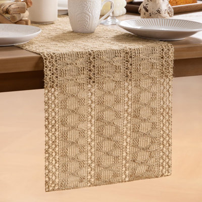 burlap table runner christmas