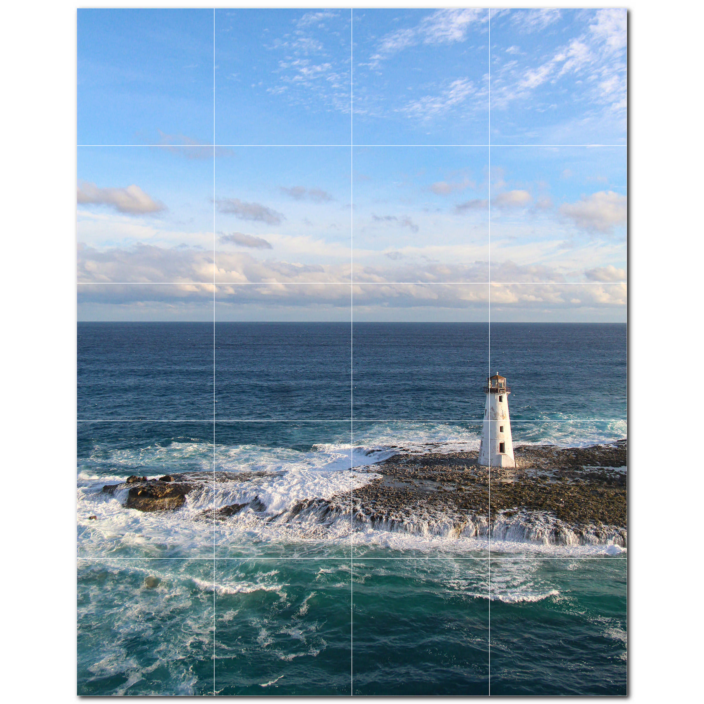 Picture-Tiles.com Lighthouse Photo 6'' x 6'' Satin Ceramic Decorative ...