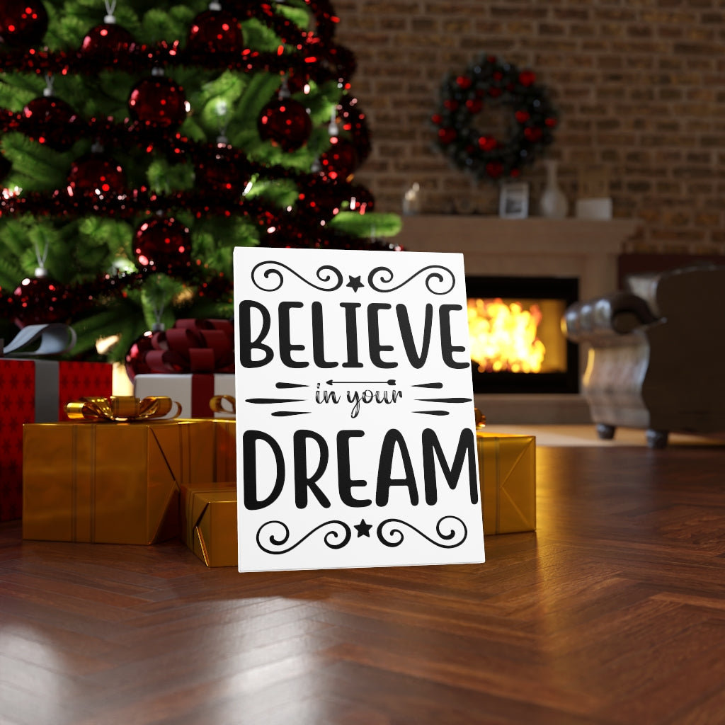 Trinx Inspirational Quote Canvas Believe In Your Dream Wall Art ...