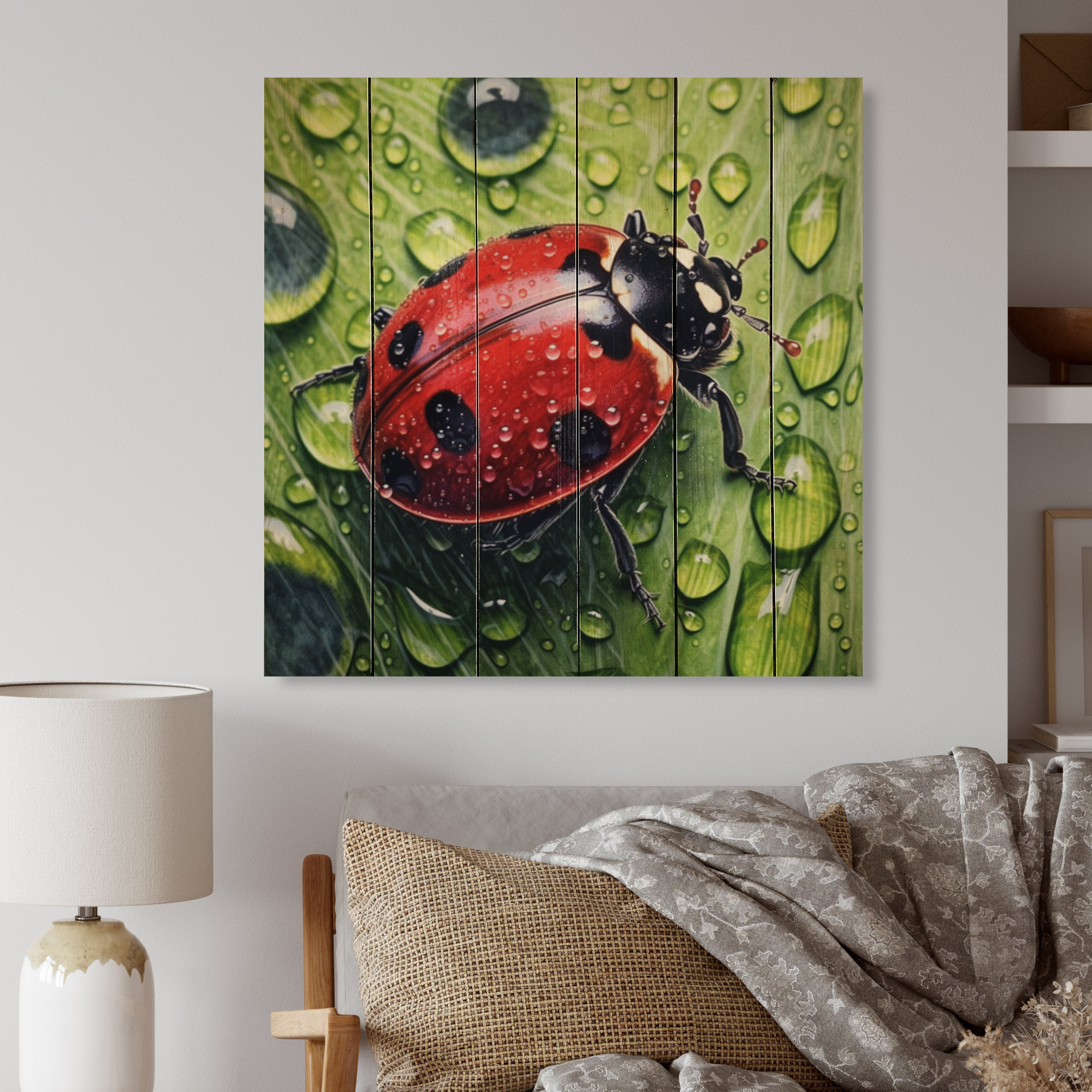 Laurel Foundry Modern Farmhouse® Zebulon Red And Black Ladybugs II On ...