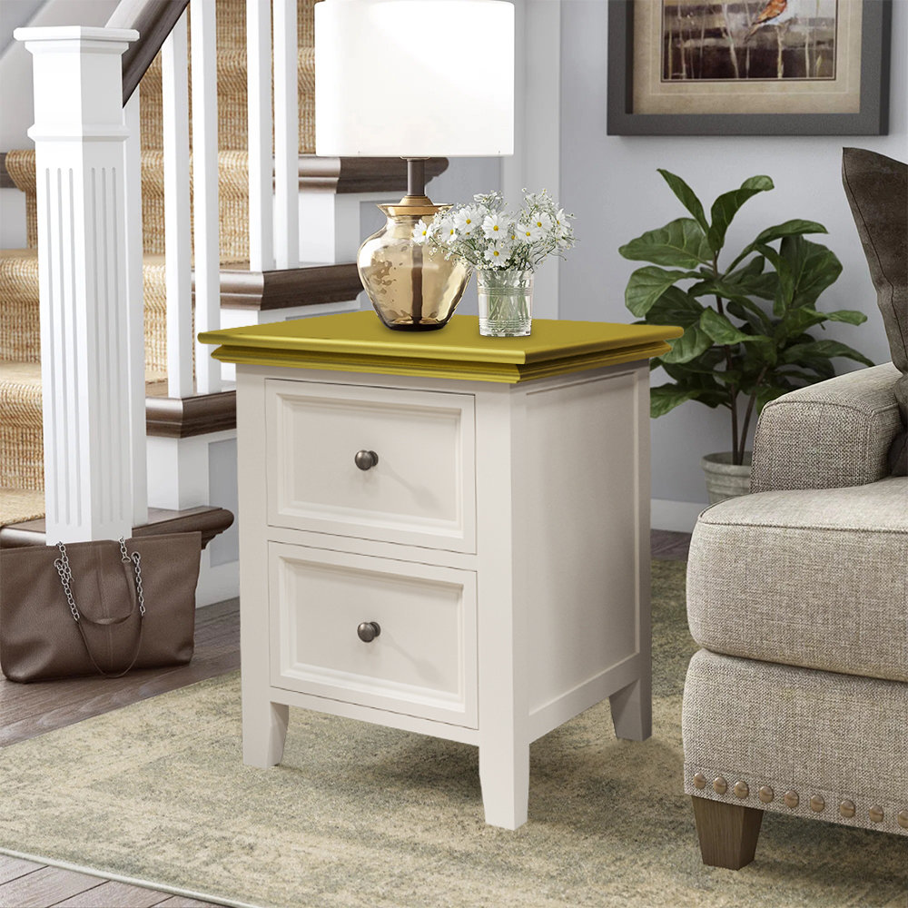 House of Hampton Elliemarie 2 - Drawer Nightstand in White | Wayfair