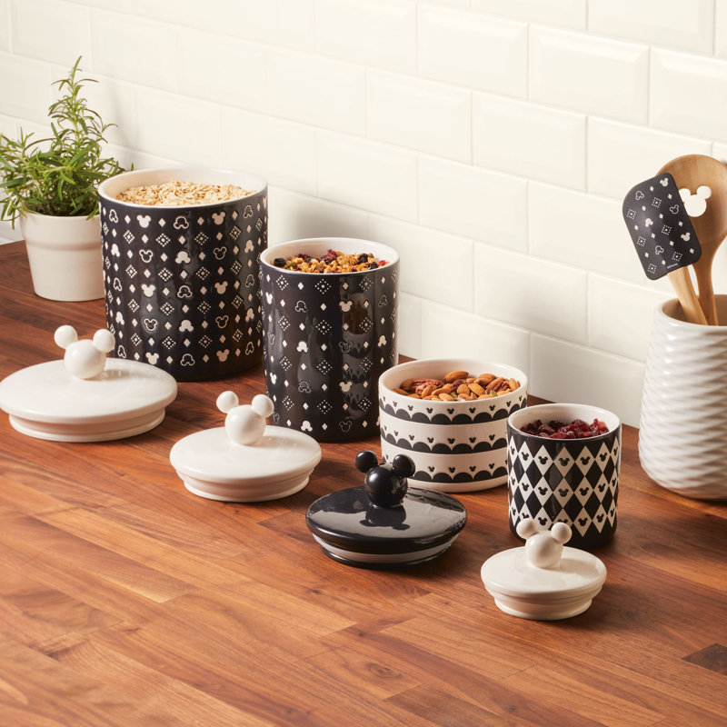 Disney Home Monochrome Extra Large Ceramic Canister With Lid, Cookie ...