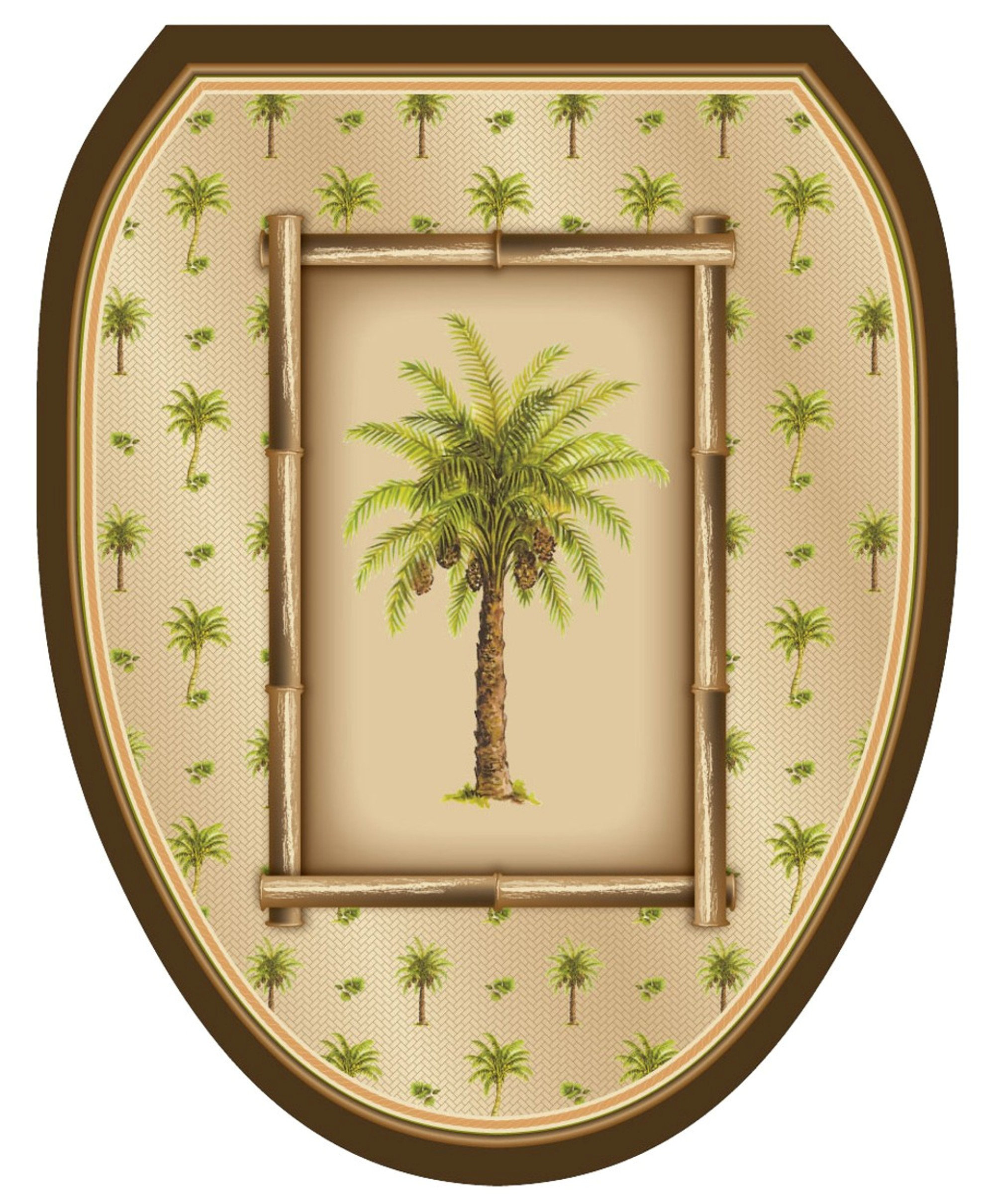 Toilet Tattoos Themes Palm Tree Toilet Seat Decal – Coastal Static ...