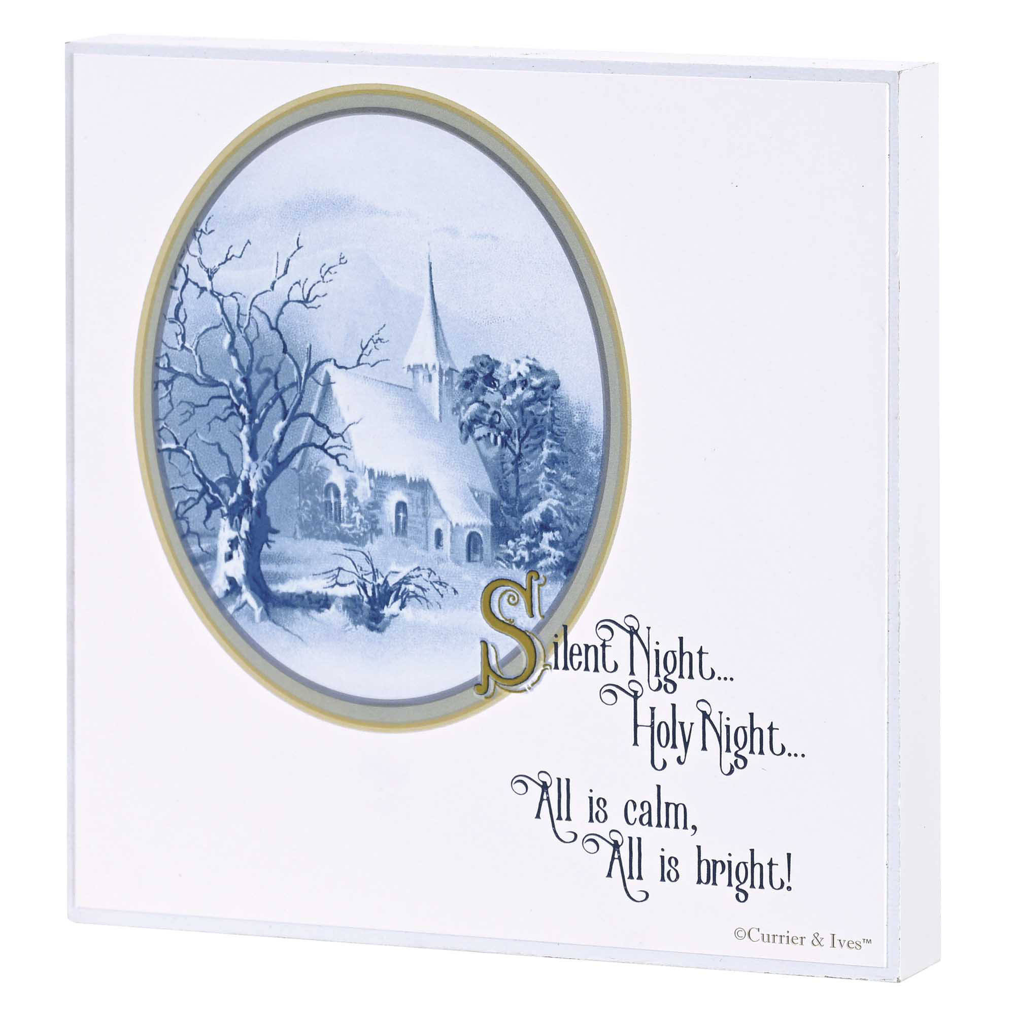 Charlton Home® Wall Plaque Chapel Silent Night Holy 6x6 | Wayfair