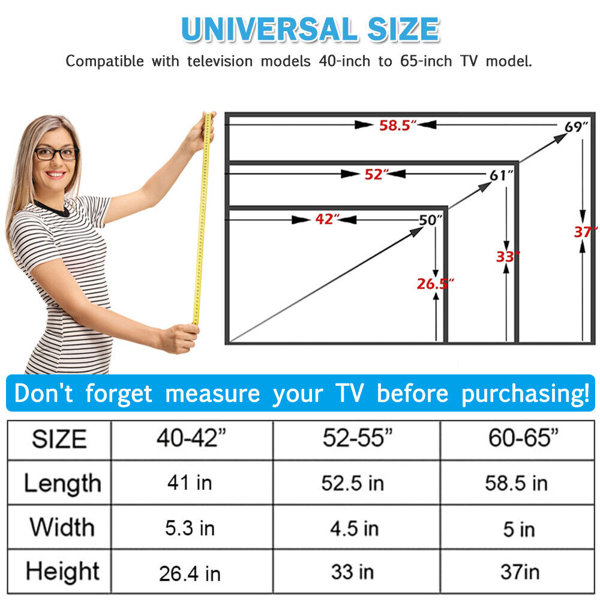 HOMEYA Waterproof Weatherproof Heavy Duty 600D Oxford Fabric TV ...