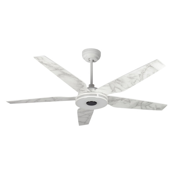 Latitude Run® Elira Indoor/Outdoor Smart Ceiling Fan, Dimmable LED ...