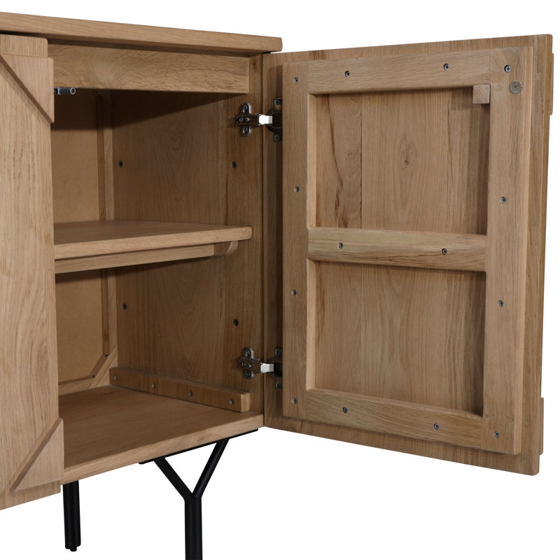 Dovetail Furniture Boise 71" Wide Solid Wood Sideboard | Wayfair