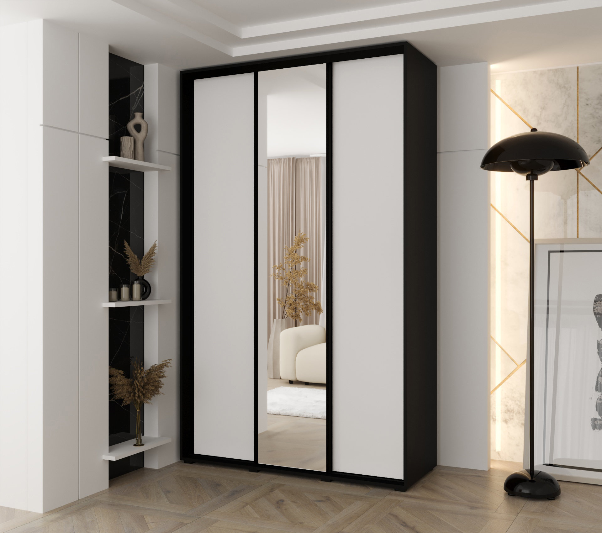 17 Stories Sliding Door Wardrobe Vado, 150 Cm Wide | Wayfair.co.uk