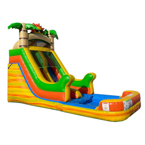 Jingo Jump 9' x 25' Inflatable Water Slide with Air Blower | Wayfair