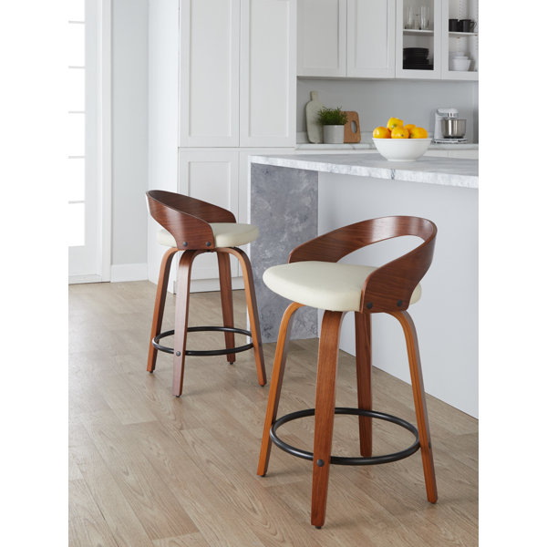 LumiSource Swivel 24'' Counter Stool & Reviews | Wayfair
