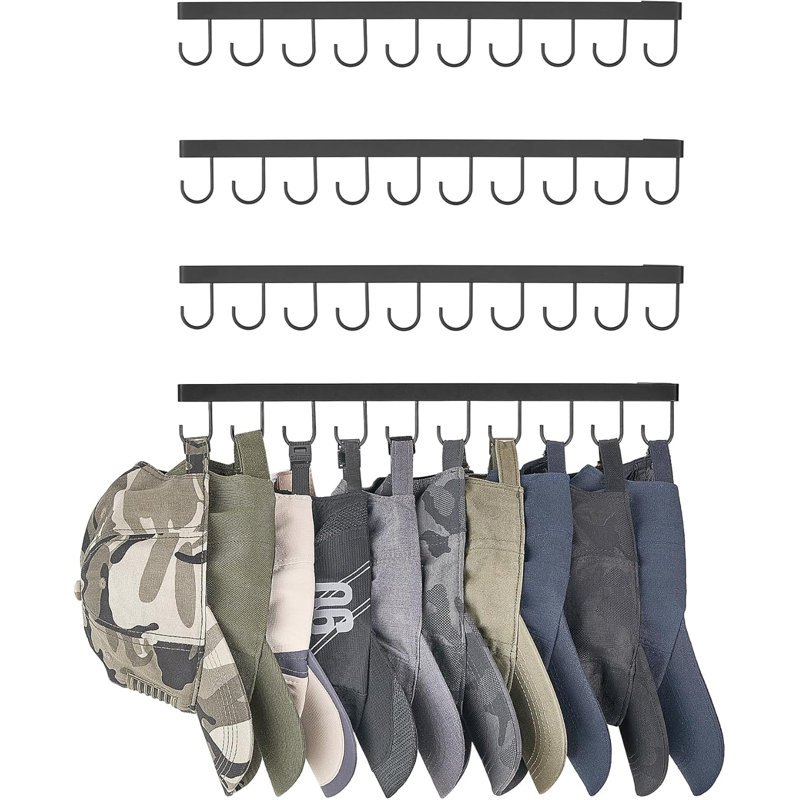 Rebrilliant Hat Rack For Wall Hat Storage Organizer For 40 Baseball ...
