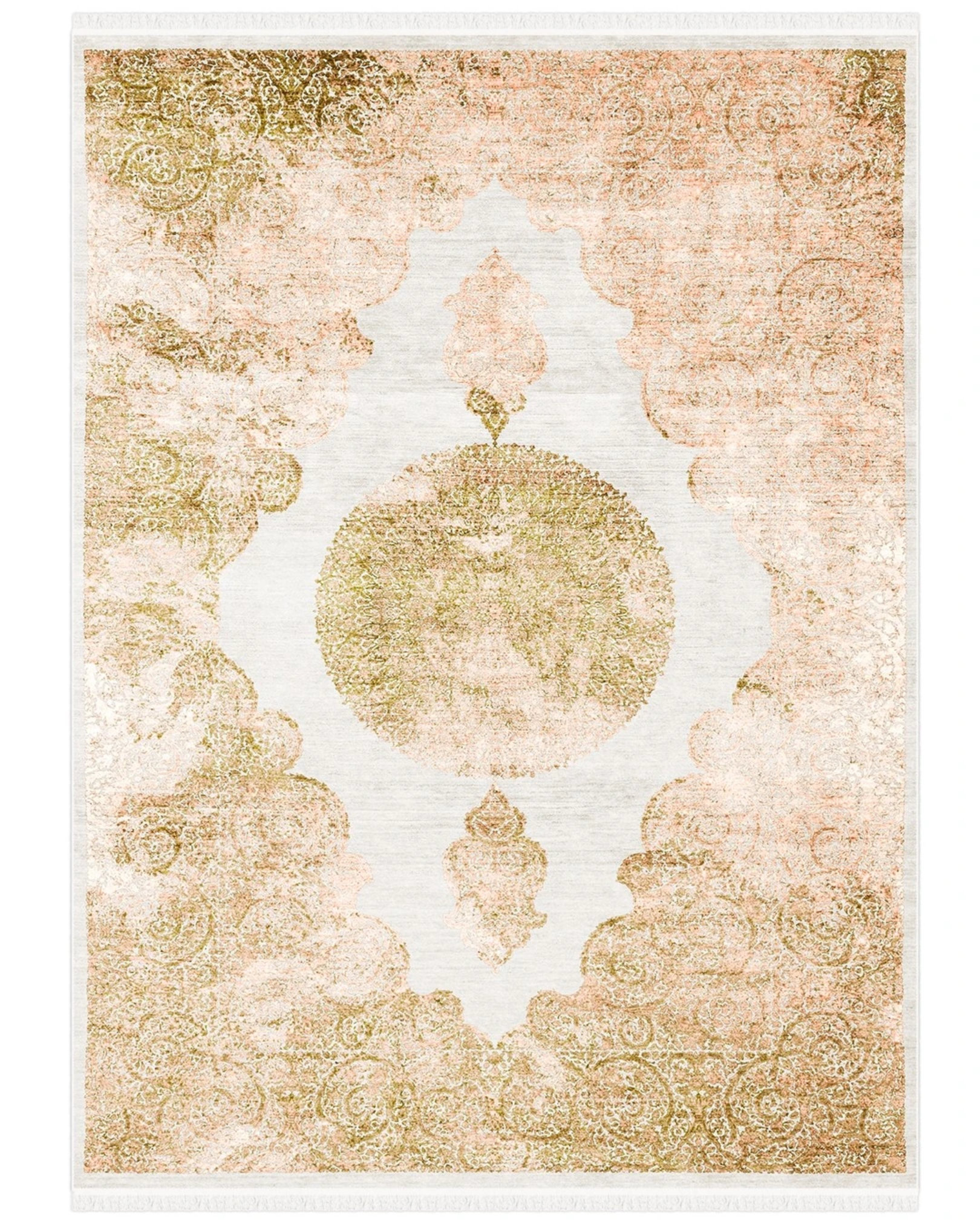 Bungalow Rose Monson Cream Vintage Look Machine Woven Rug | Wayfair