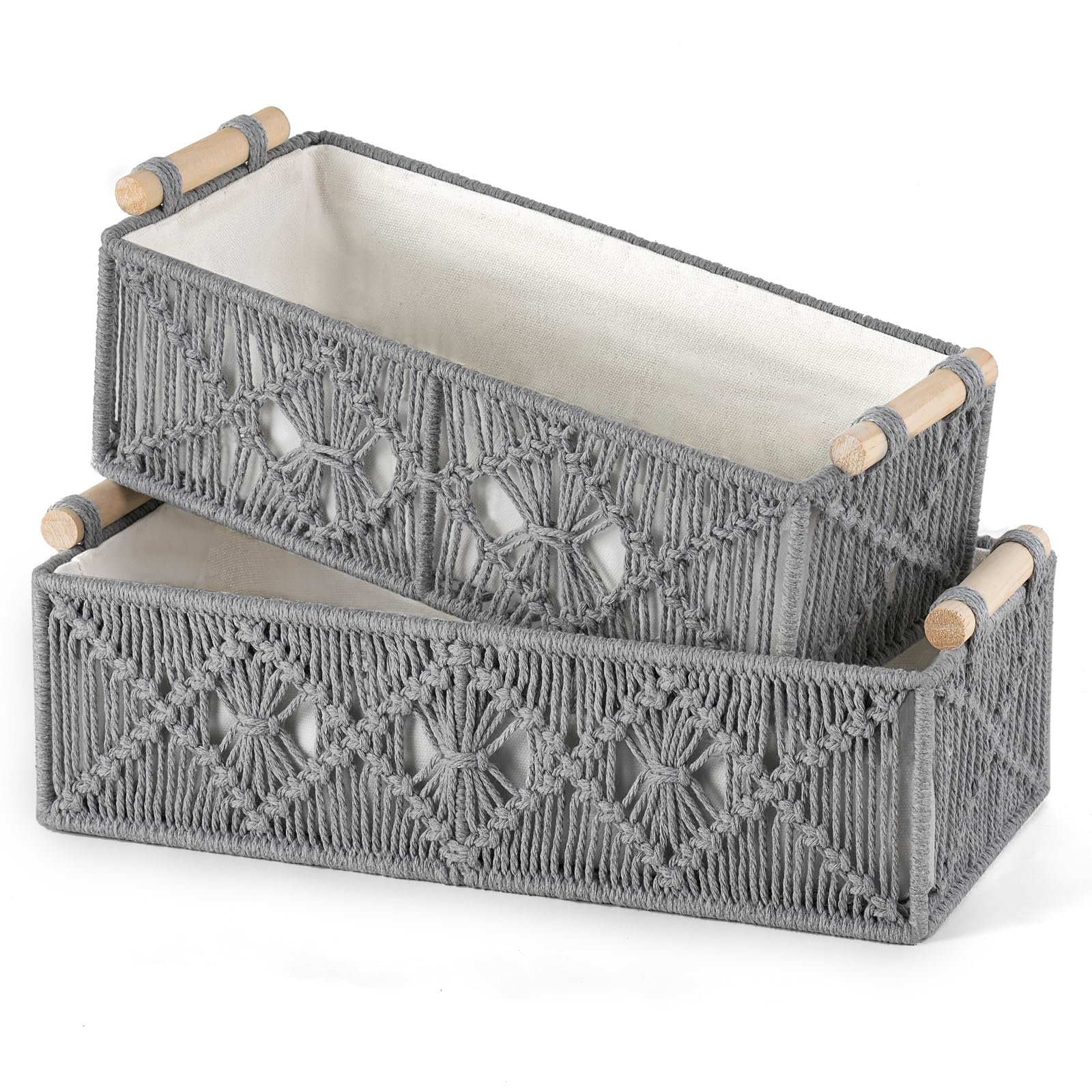 Dakota Fields Cotton Rope Basket for Decor, Shoe Basket Organizers ...