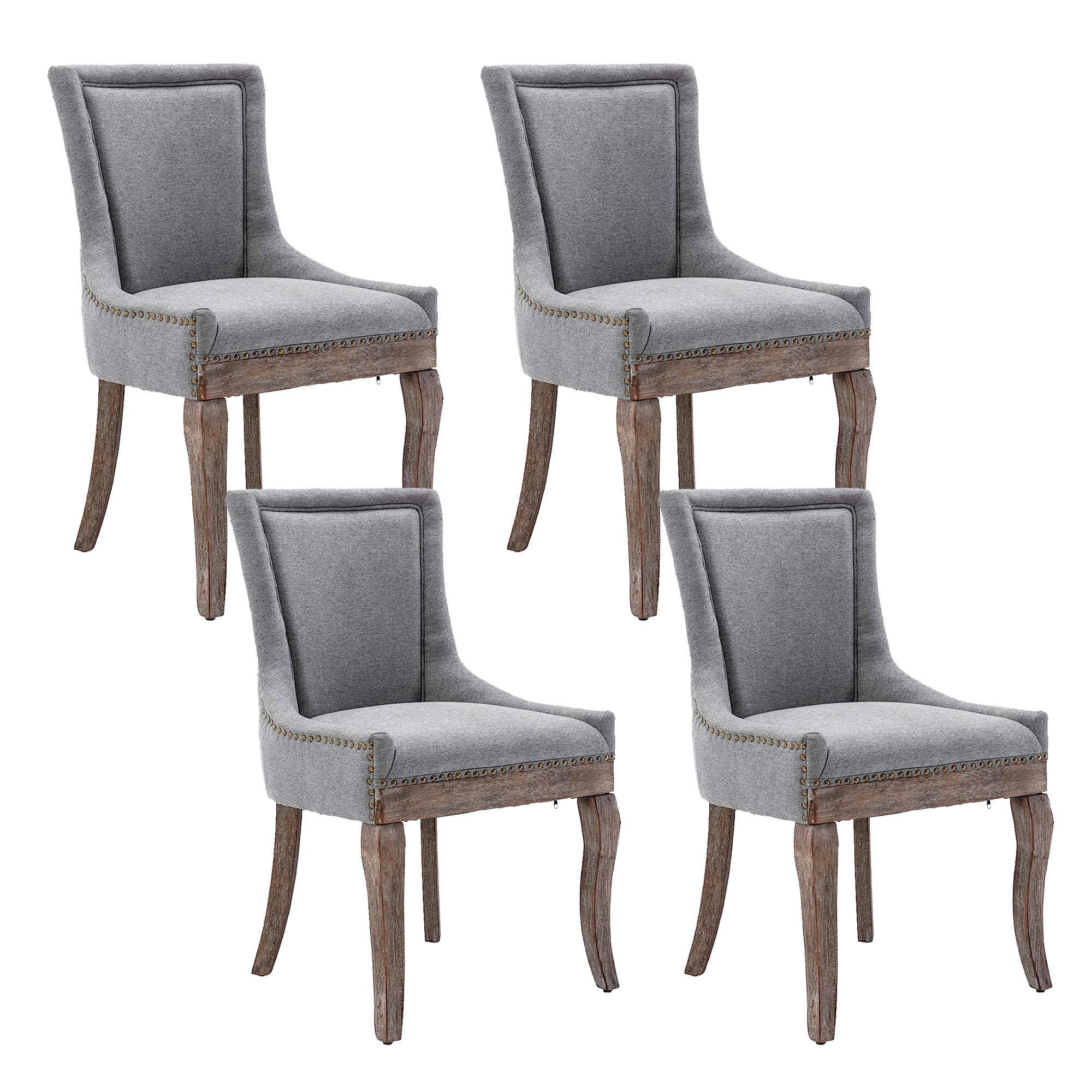 Canora Grey Linen Upholstered Parsons Dining Chair (Set Of 4) & Reviews ...
