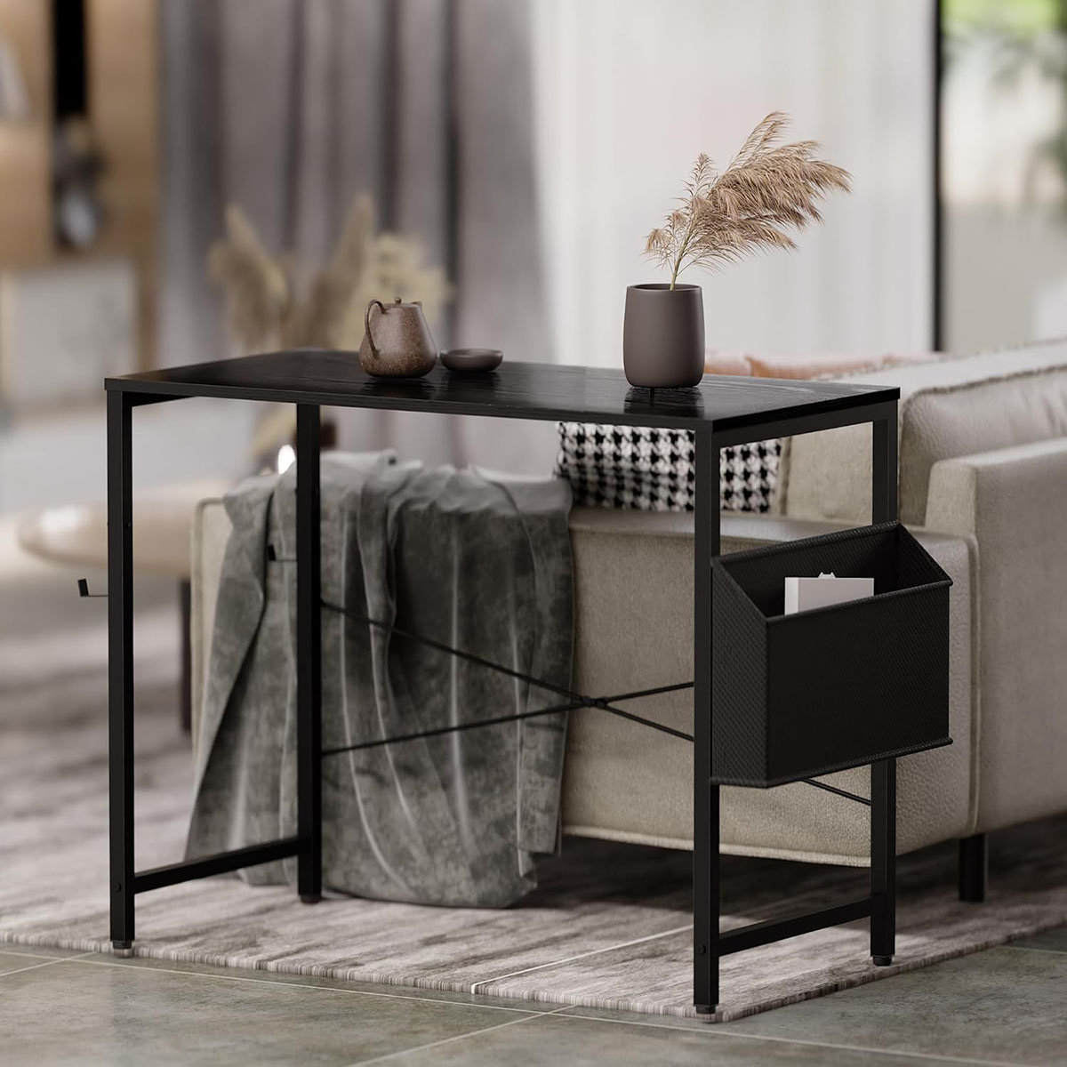 Ebern Designs 32 Inch Computer Desk For Small Spaces With Storage Bag ...