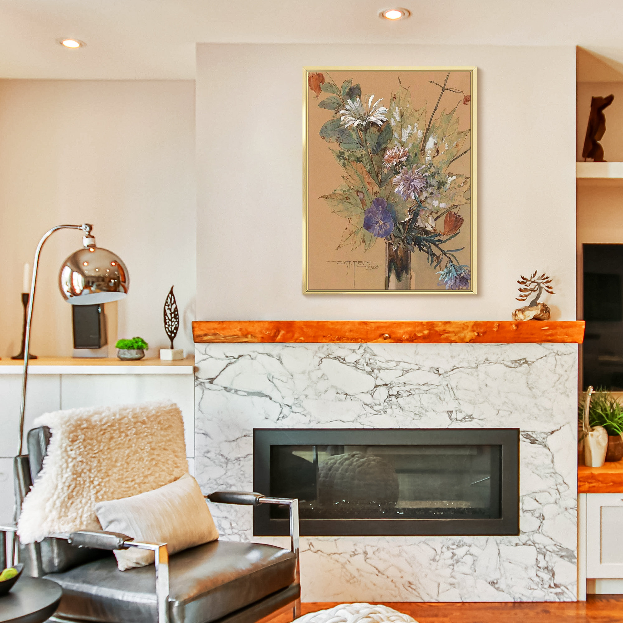 Winston Porter Plant Framed On Canvas Painting | Wayfair