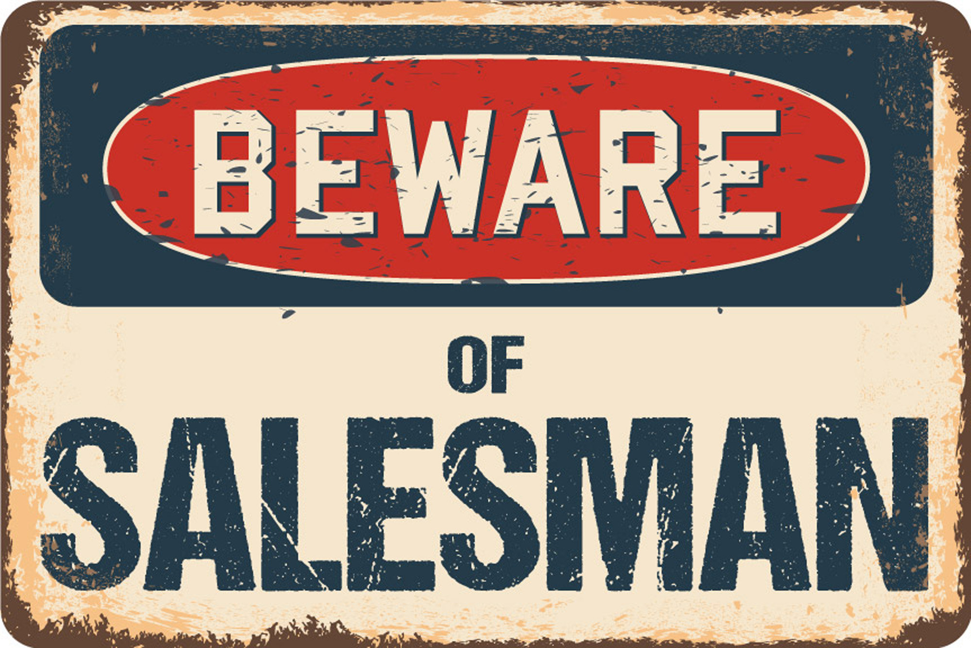 Trinx SALESMAN Aluminum Sign Sales Selling Sold Parking Aluminum Signs ...