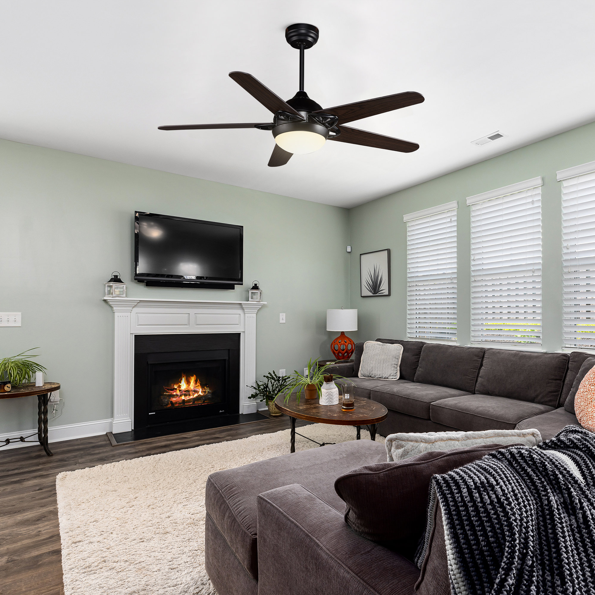 Latitude Run® 52'' Ceiling Fan with LED Lights | Wayfair
