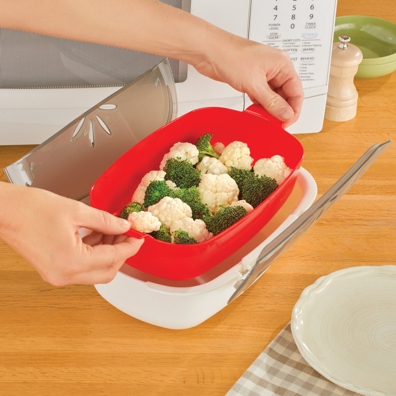 Winston Brands Microwave Steamer and Food Cooker with Removable Tray ...