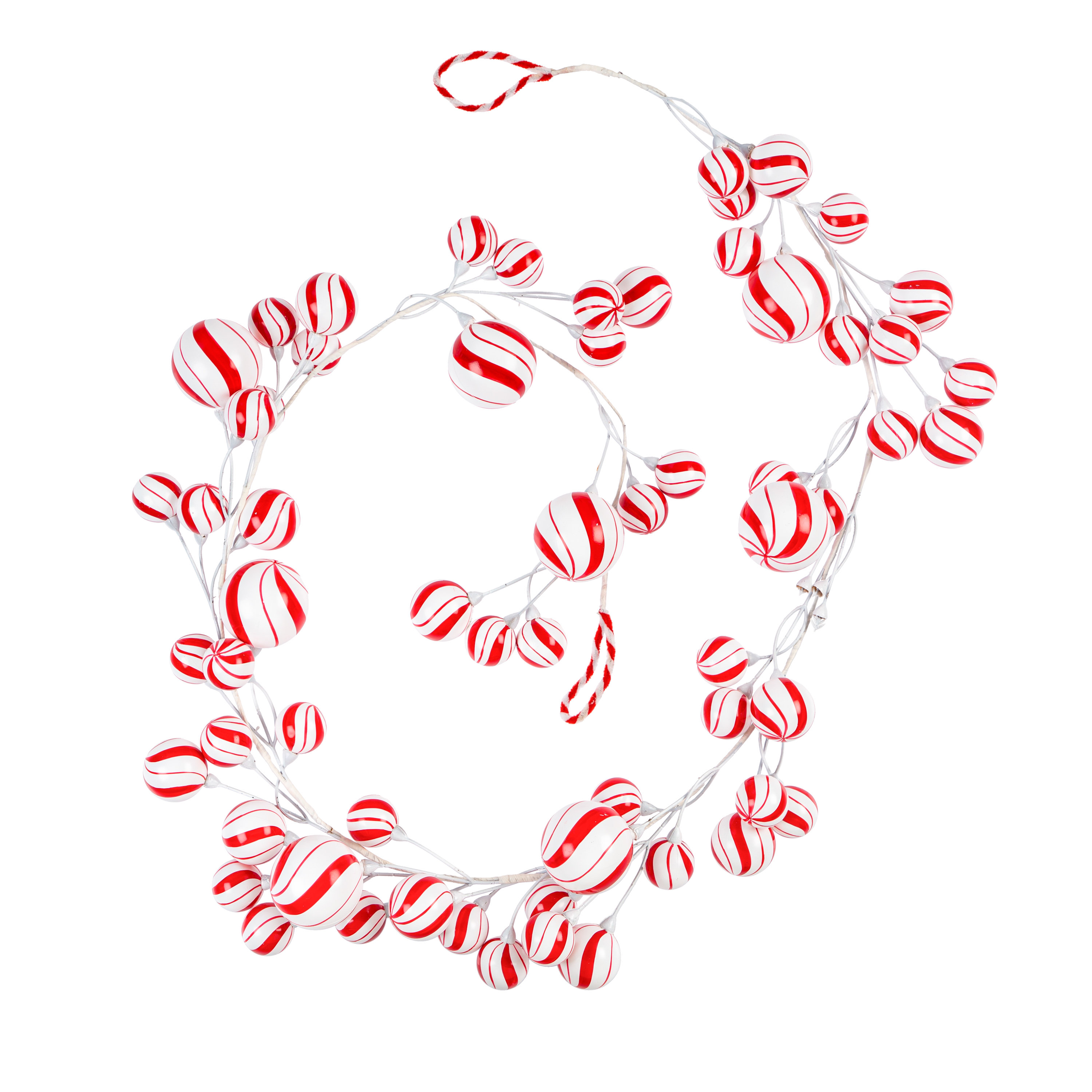 The Holiday Aisle® 72" Peppermint Garland String Lights | Wayfair