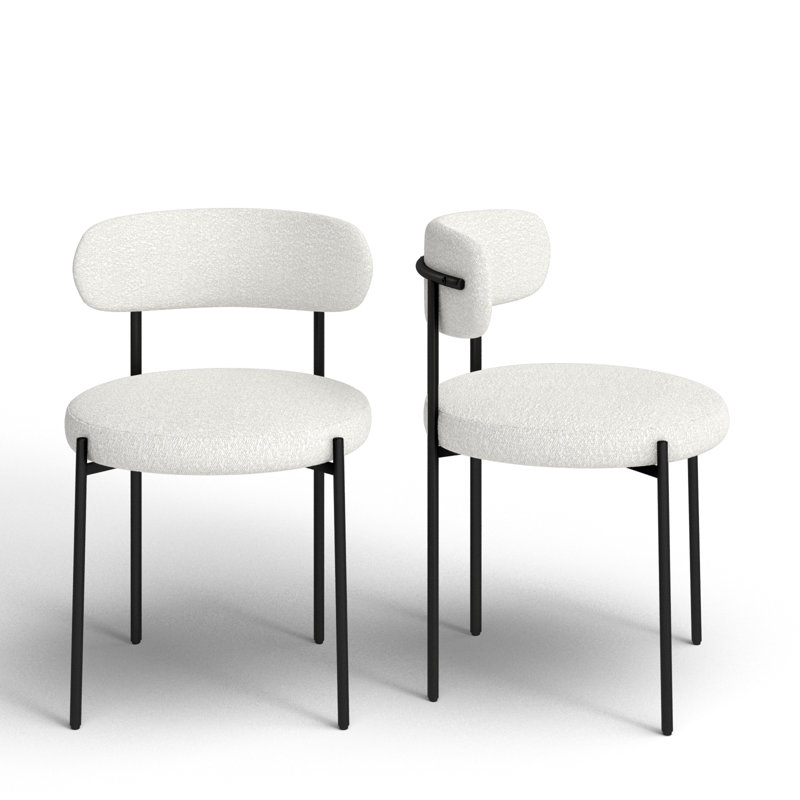AllModern Sherwood Solid Back Boucle Side Chair & Reviews | Wayfair