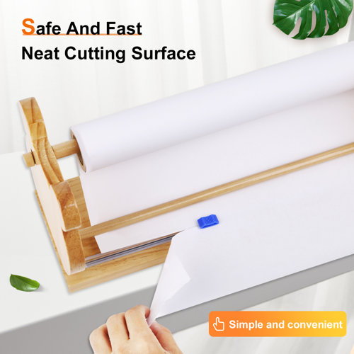 Tydero Wooden Tabletop Kids Paper Roll Dispenser Cutter Butcher Hidden ...
