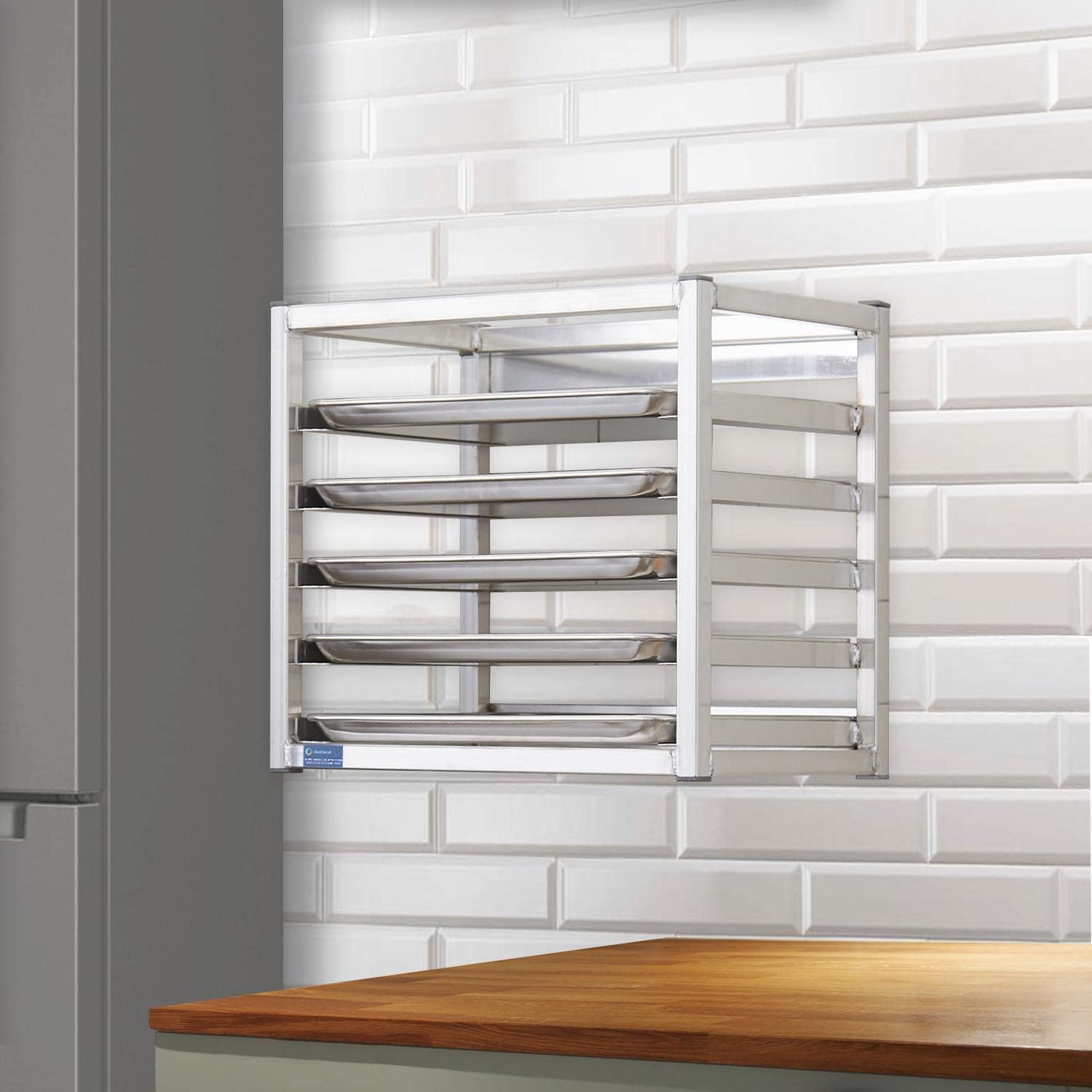 Prep & Savour Steel Rectangle Wall Mounted Pot Rack | Wayfair