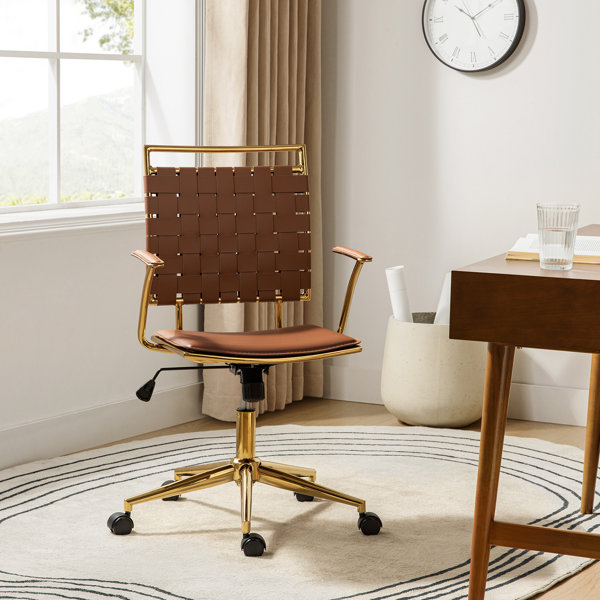 Mercer41 Quanterius Modern Weaving Back Office Chair With Arms ...