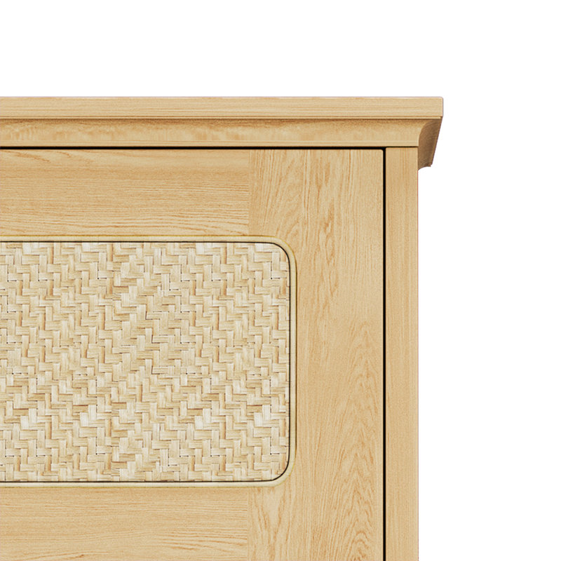 Bay Isle Home™ 6-drawer Wood Chest 51" Vertical Tall Dresser Rattan ...