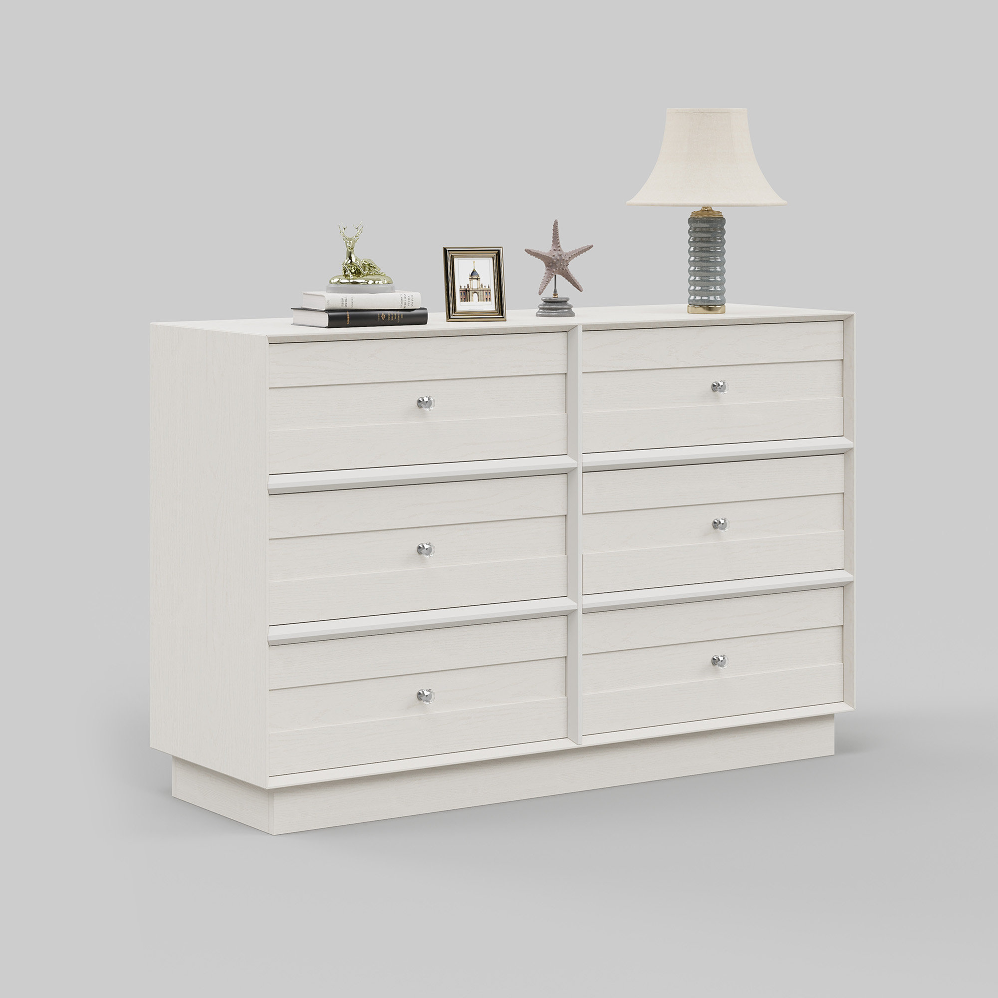 Wade Logan Brytani 6 - Drawer 47.2" W Double Dresser Modern Chest ...