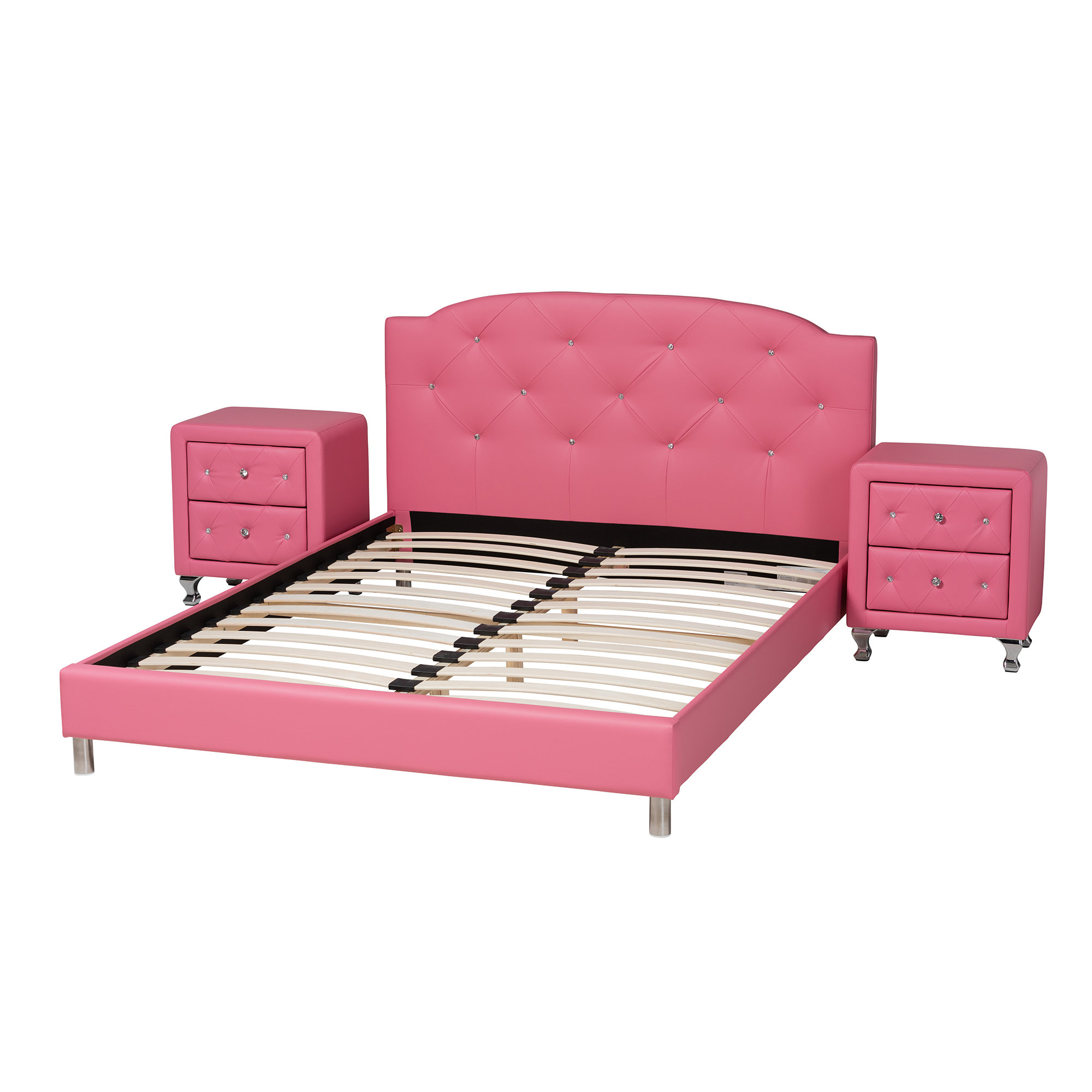 Rosdorf Park Baxton Studio Canterbury Contemporary Glam Pink Faux ...