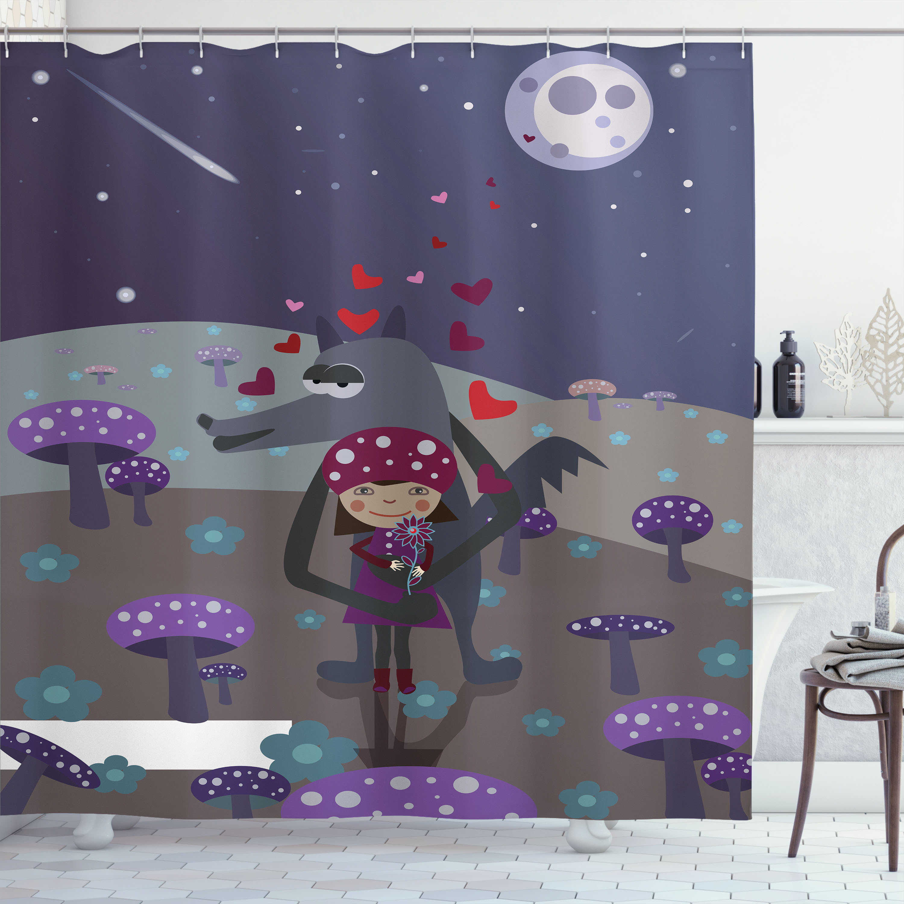 Dakota Fields Fantasy Shower Curtain Red Riding Hood | Wayfair