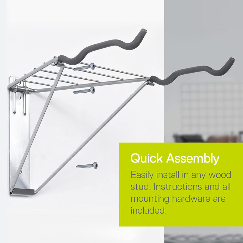 Delta Design delta Alloy Wall Mounted Foldable 2 Bike Rack With Shelf ...