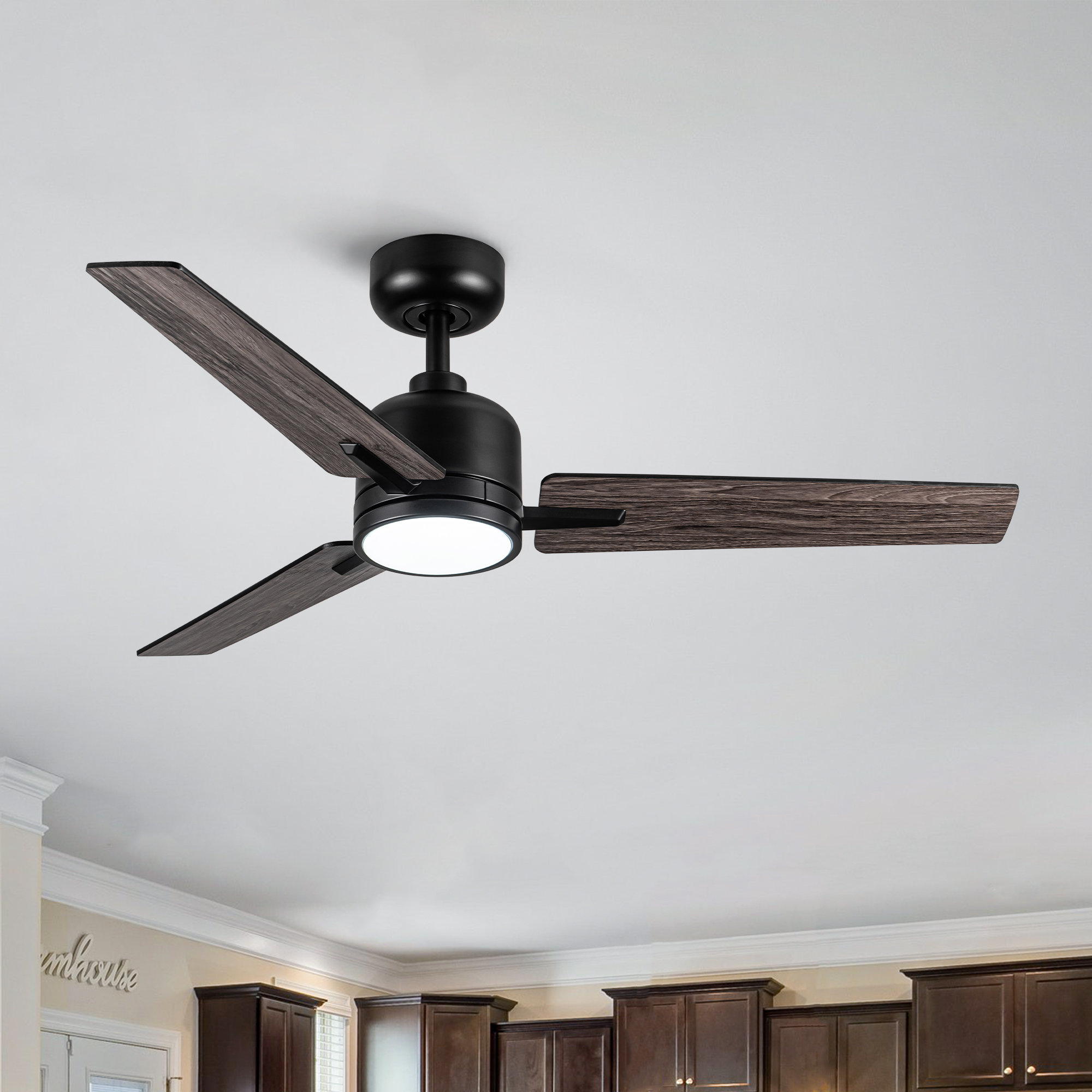 YUHAO Modern 48" Ceiling Fan with Light and 3 Blades & Reviews | Wayfair