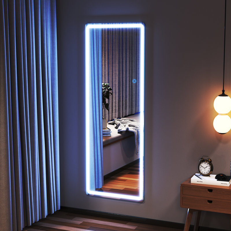 Ivy Bronx Oakleaf Modern & Contemporary Lighted Full Length Mirror ...