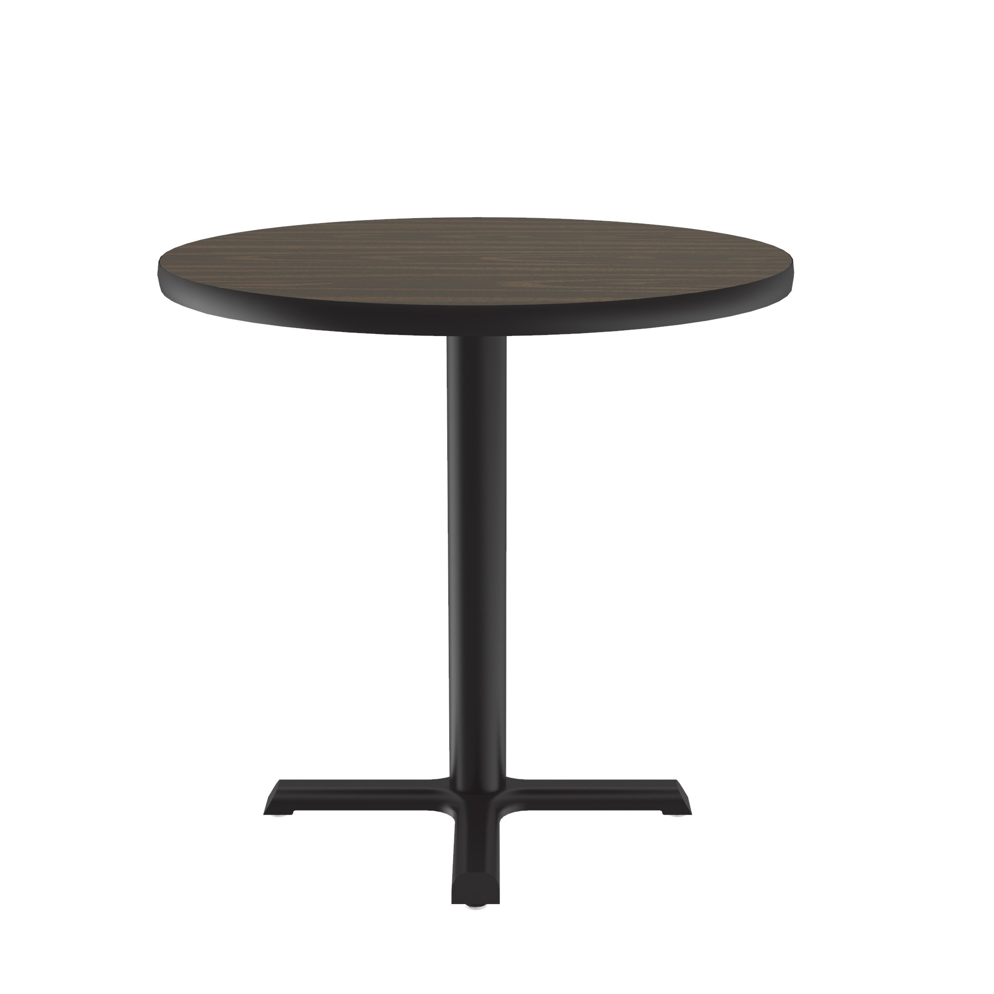 Correll, Inc. Correll 30 Round Café & Break Room Bistro Table, Walnut ...