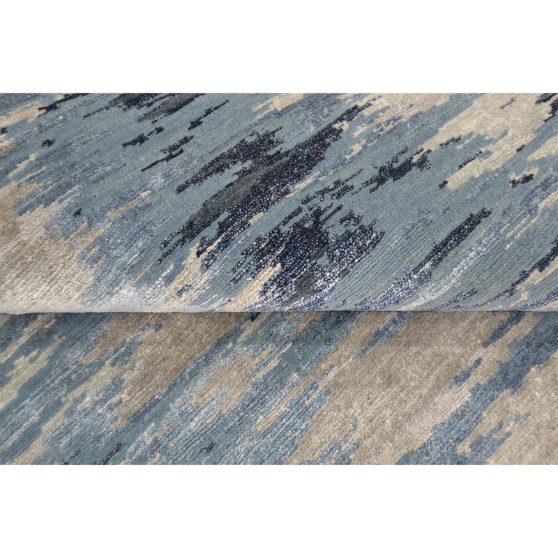 Bokara Rug Co., Inc. Hand-Knotted Area Rug in Blue/Gray/Beige | Wayfair