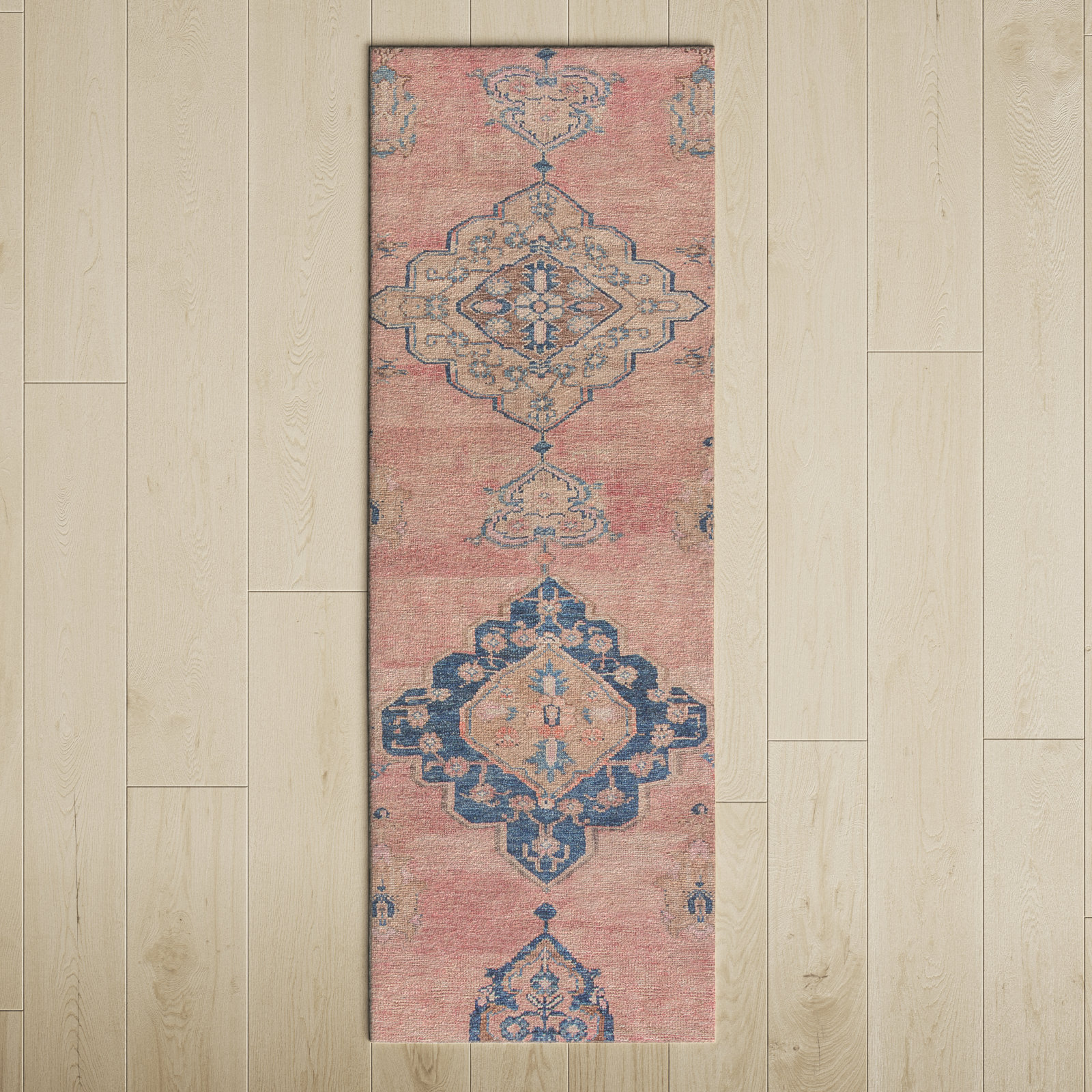 Birch Lane™ Davin Machine Washable Pink/Blue Rug & Reviews | Wayfair