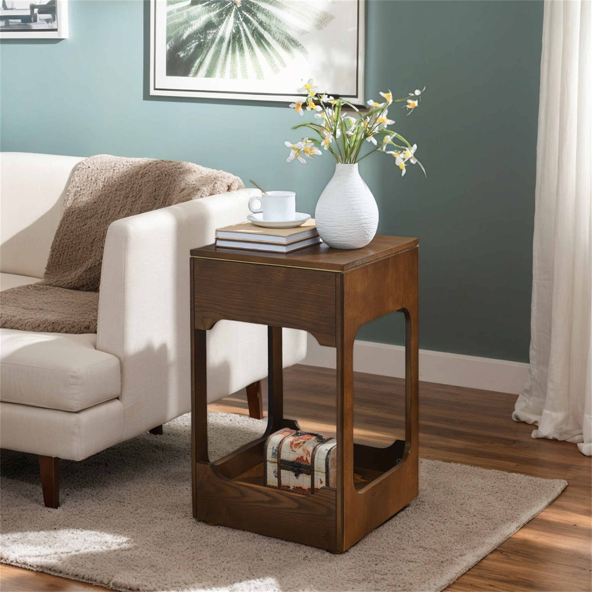 Latitude Run® Table de bout sophistiquée de style Mid-Century moderne ...