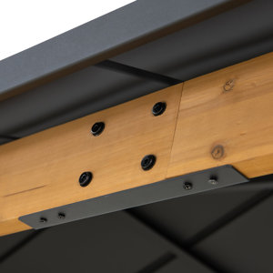 Sunjoy 3.9m x 4.5m Cedar Wooden Gazebo with Ventilated Roof, Dual Rail ...