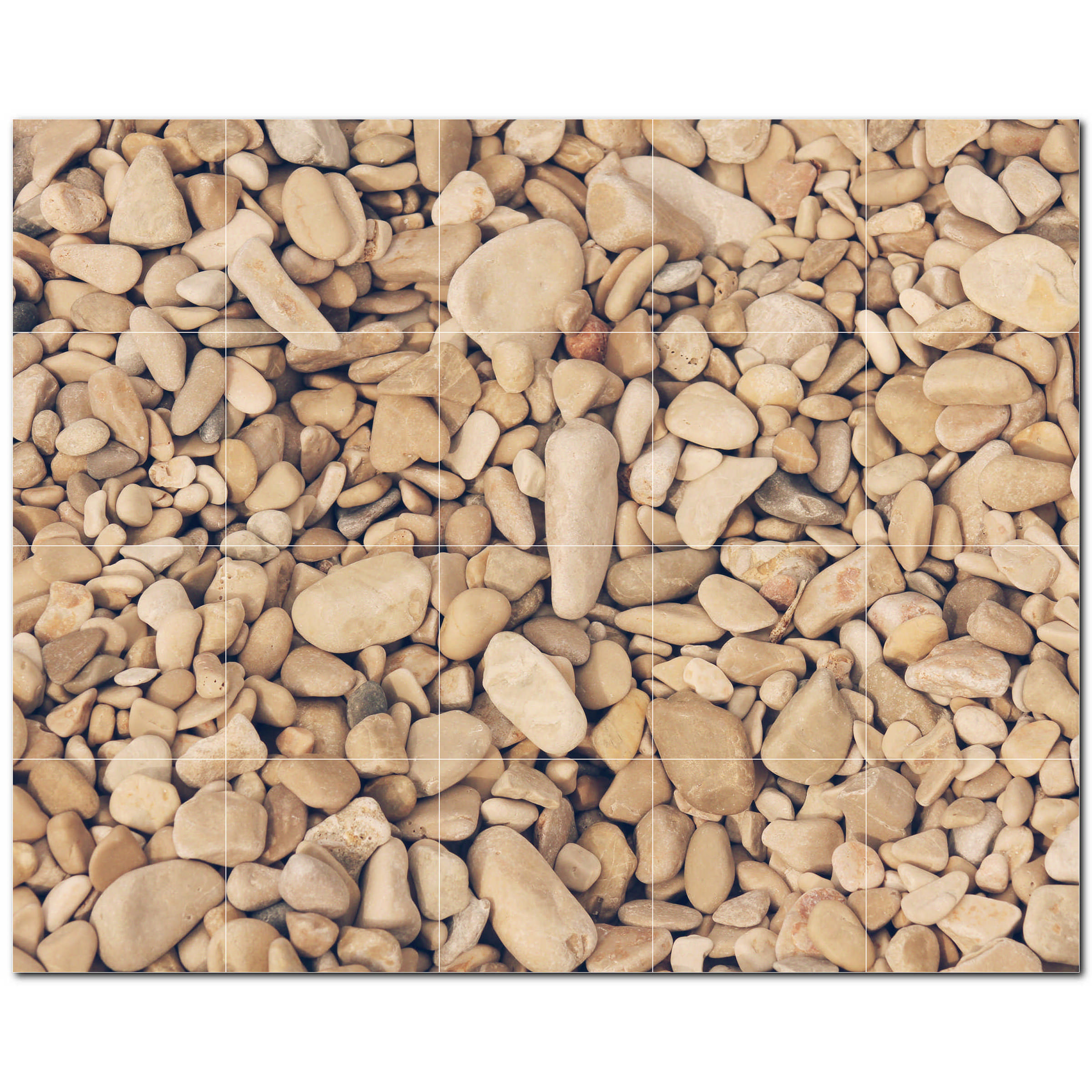 Picture-Tiles.com 60" x 48" Ceramic Rocks Photo Decorative Mural Tile ...