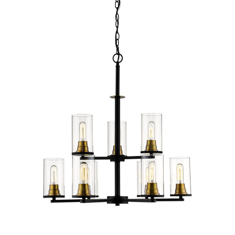 Williston Forge Mauro 9 - Light Dimmable Drum Chandelier | Wayfair