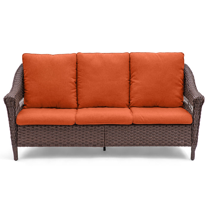 Buenhomino Outdoor 3-Seater Patio Wicker Sofa | Wayfair