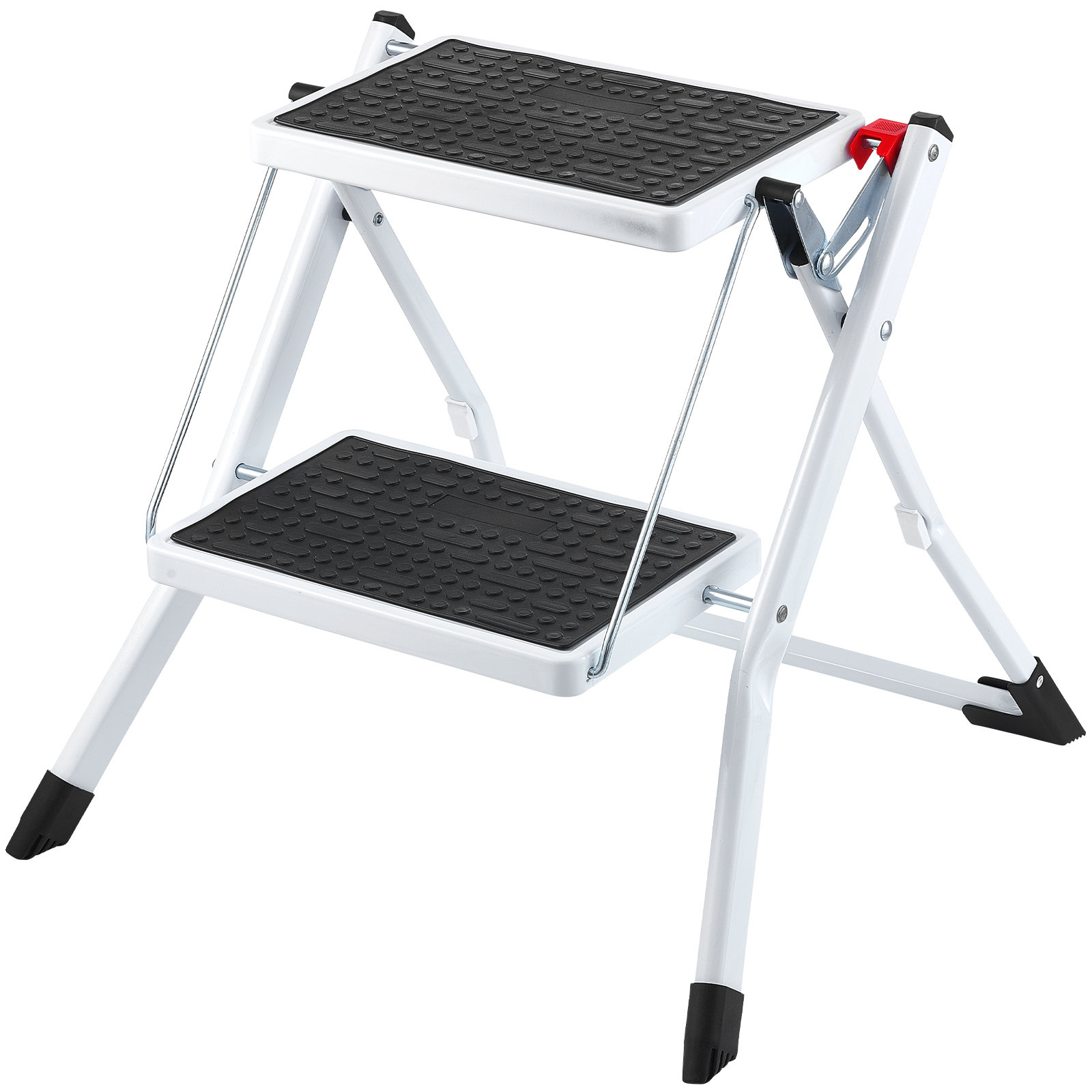 Symple Stuff Aadya 2 - Step Steel Lightweight Folding Small Step Ladder ...
