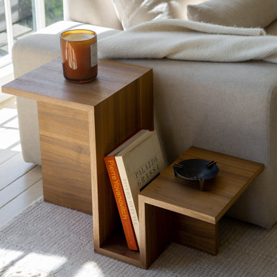 House of Leon Valley Side Table - Walnut | Perigold