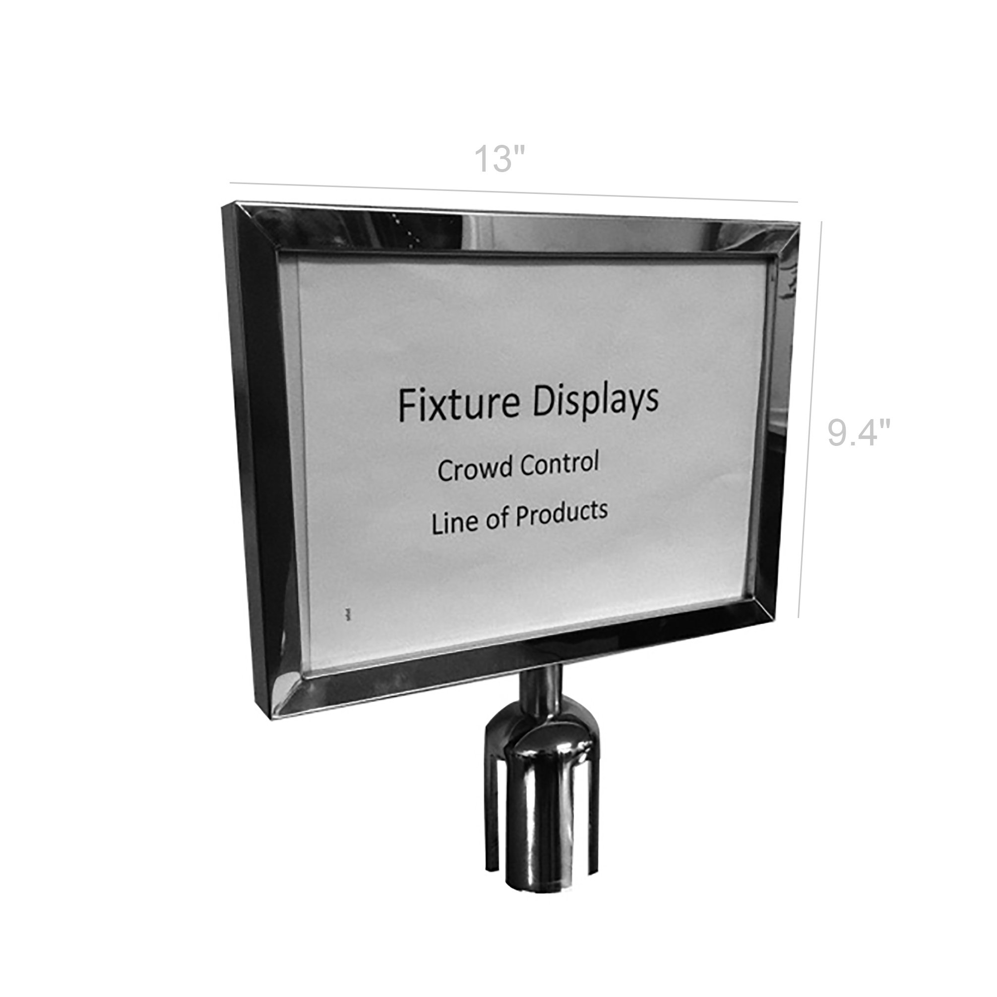 FixtureDisplays Crowd Control Stanchion Queue Barrier Post Sign Holder ...